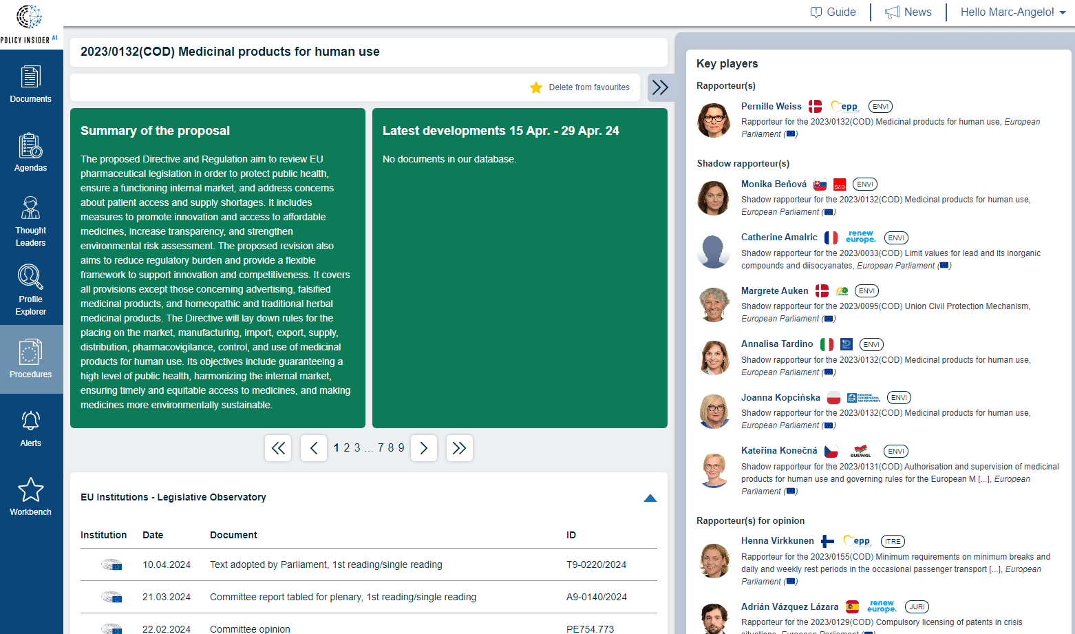 Introducing the New EU Procedure Tracker on Policy-Insider.AI: Be ready ...