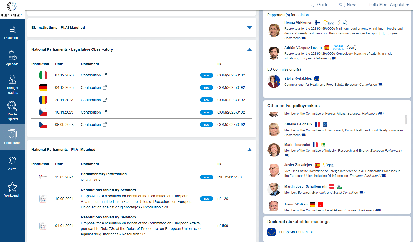 Introducing the New EU Procedure Tracker on Policy-Insider.AI: Be ready ...
